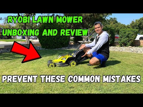 Ryobi 13" Cordless Push Lawn Mower Review | Unboxing/Setup/Overview ...