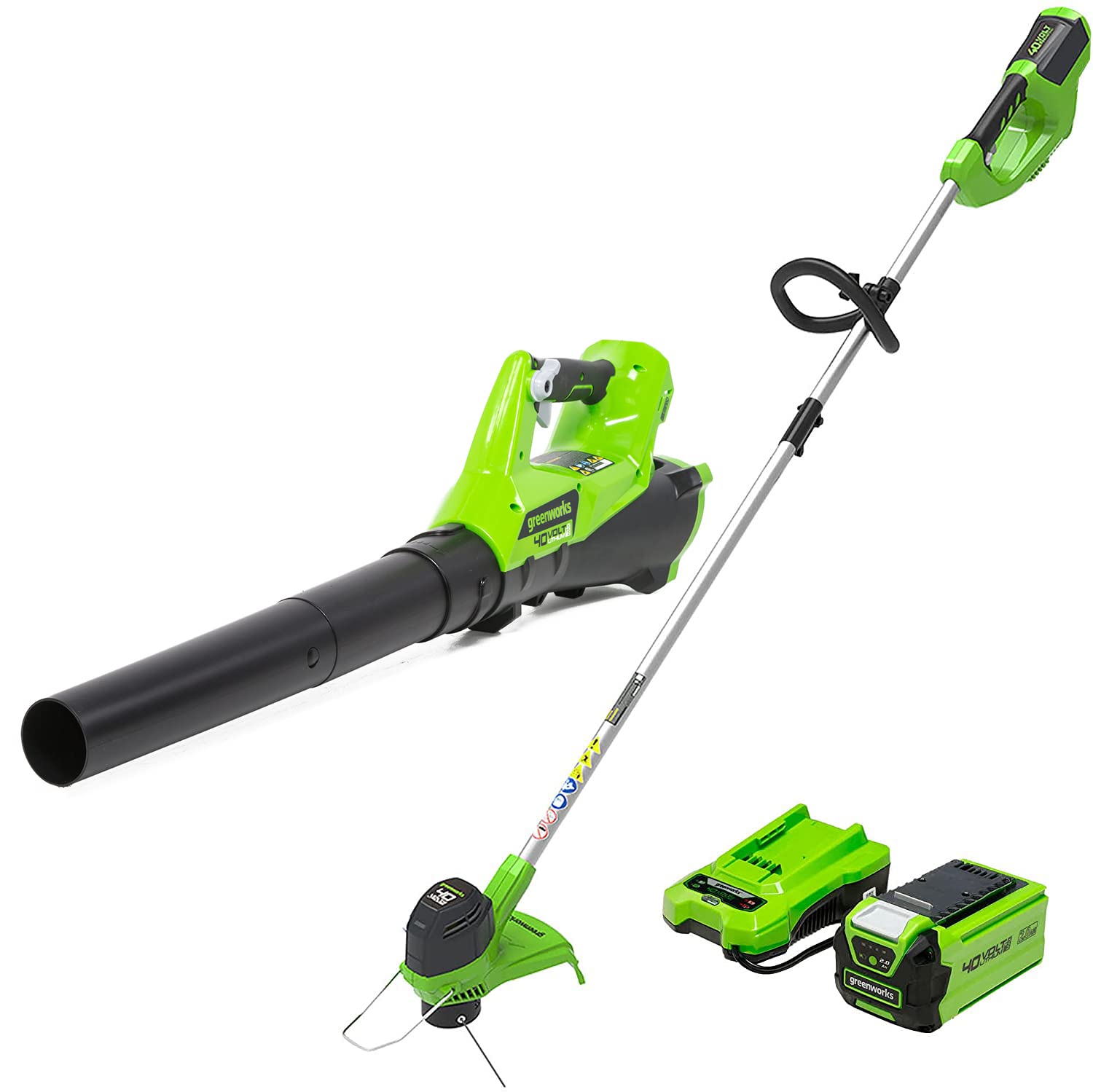 Greenworks 40V Cordless String Trimmer and Leaf Blower Combo Kit Review ...