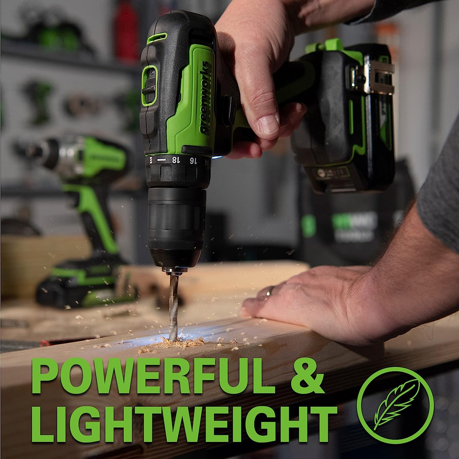 Greenworks 48V 17" Brushless Cordless Lawn Mower + 24V Drill / Driver ...